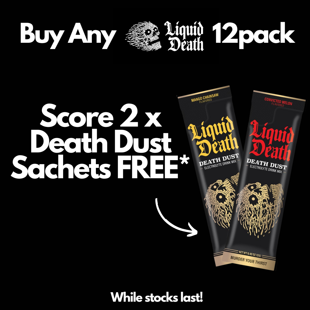 Liquid Death Flavoured Sparkling Water – Hits Different